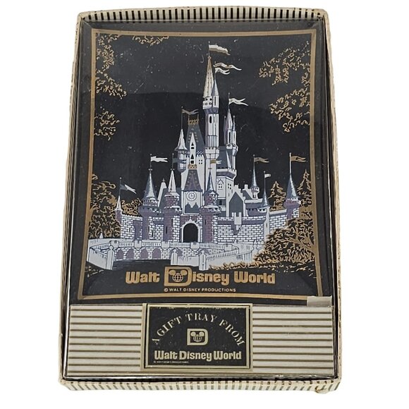 Disney | Accents | Vintage Walt Disney World Gift Tray With Cinderella ...